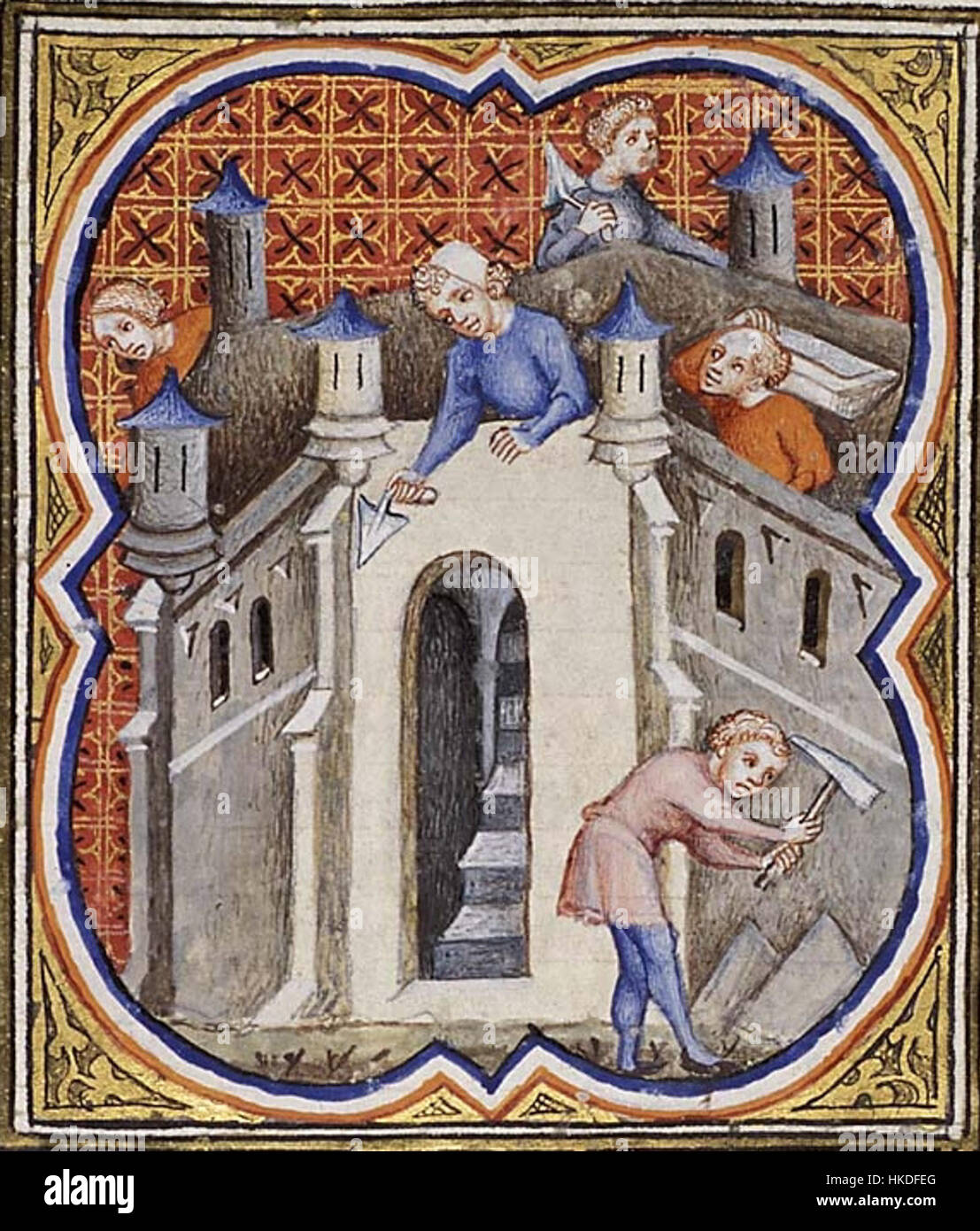 A depiction of the building of Solomon's Temple, an iconic event in ...