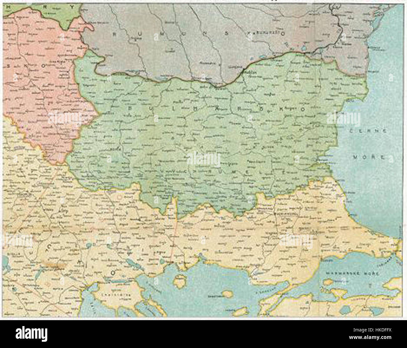 This historical artwork portrays Bulgaria before the Balkan Wars ...