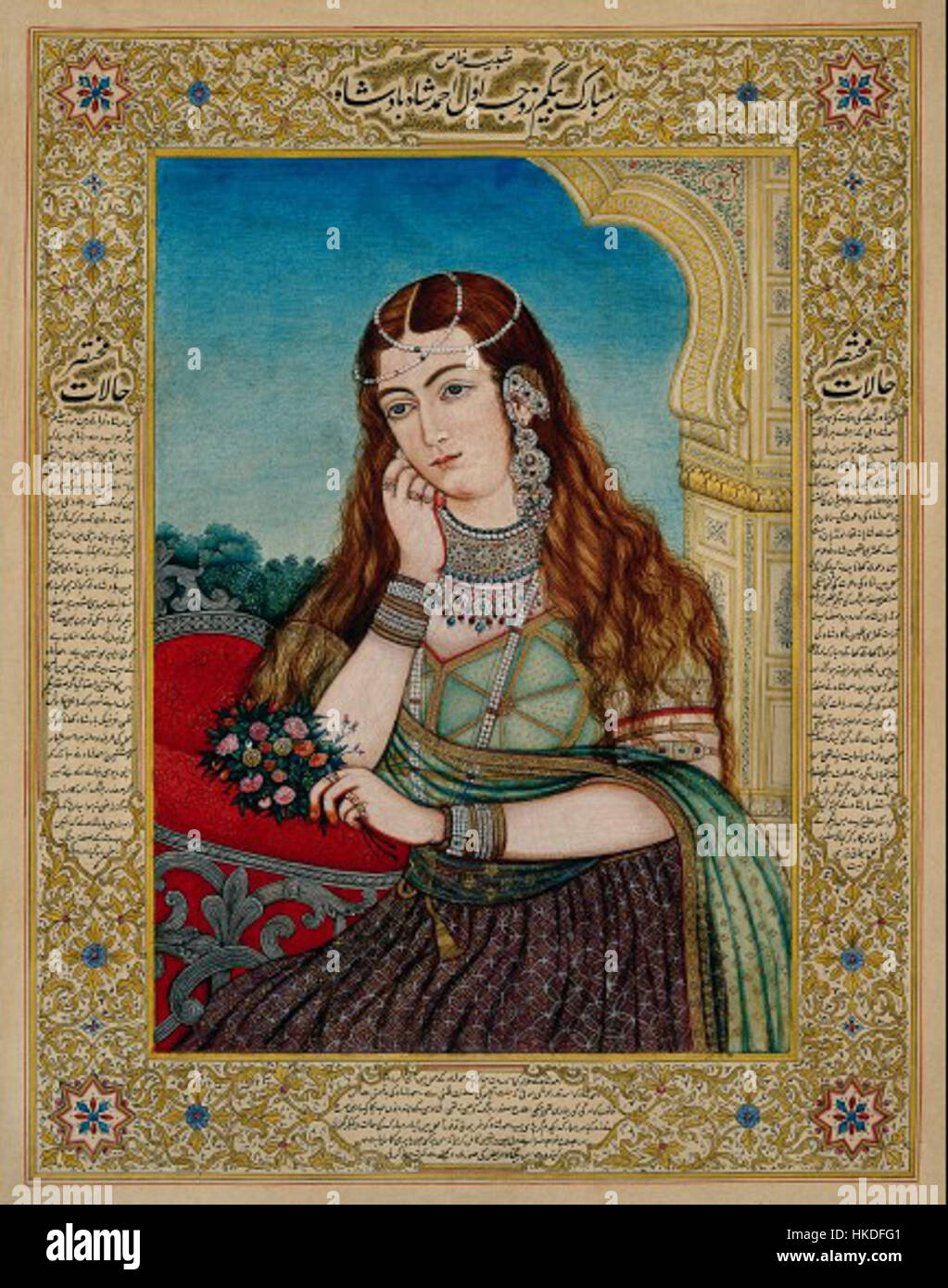 Mughal painting woman hi-res stock photography and images - Alamy