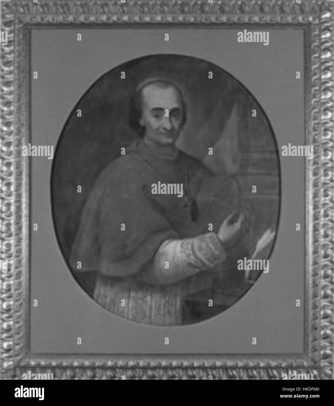 The oval portrait of Cardinal Gerdil showcases the 18th-century ...