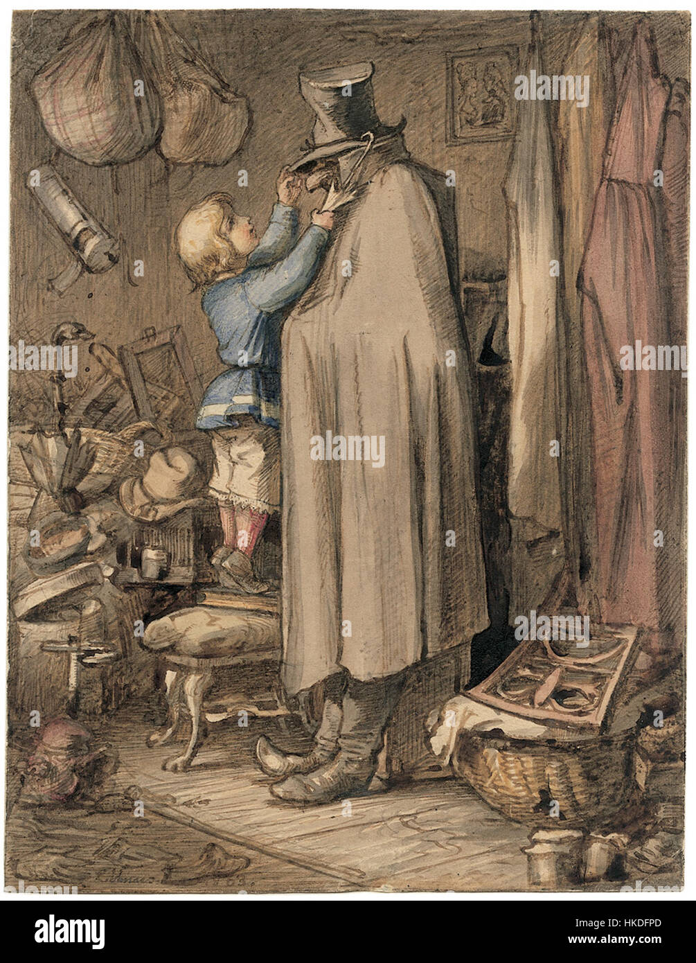 ‘Venus Auf dem Dachboden’ by August Leopold depicts the mythological ...