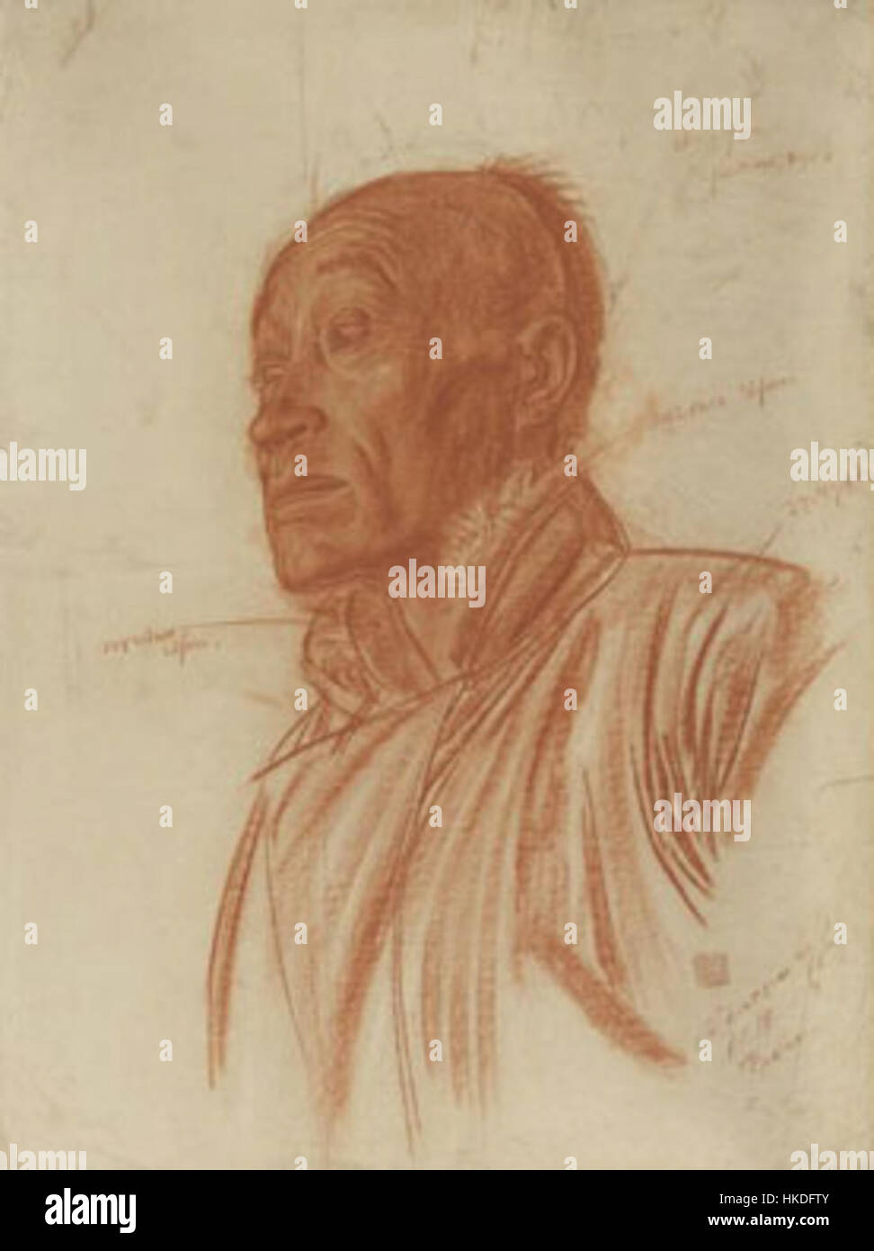 This portrait by A. Yakovlev, created in 1918, depicts a Chinese noble ...