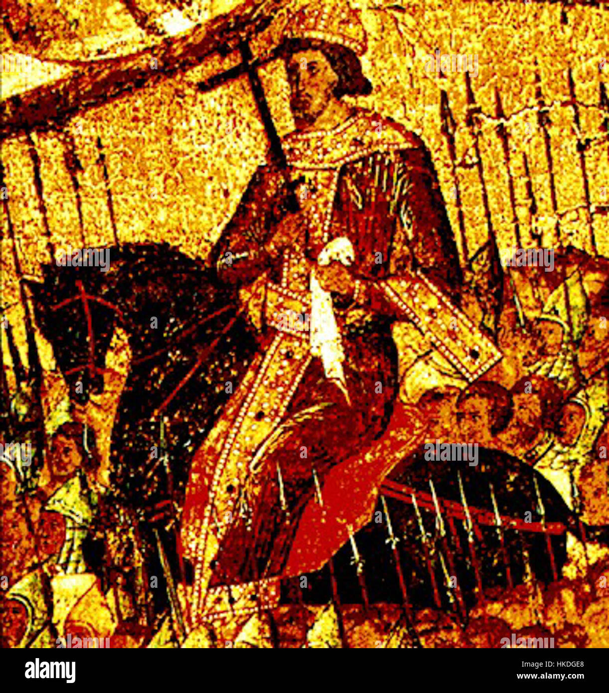 'Blessed is the Host 001' is a religious painting depicting a moment of ...