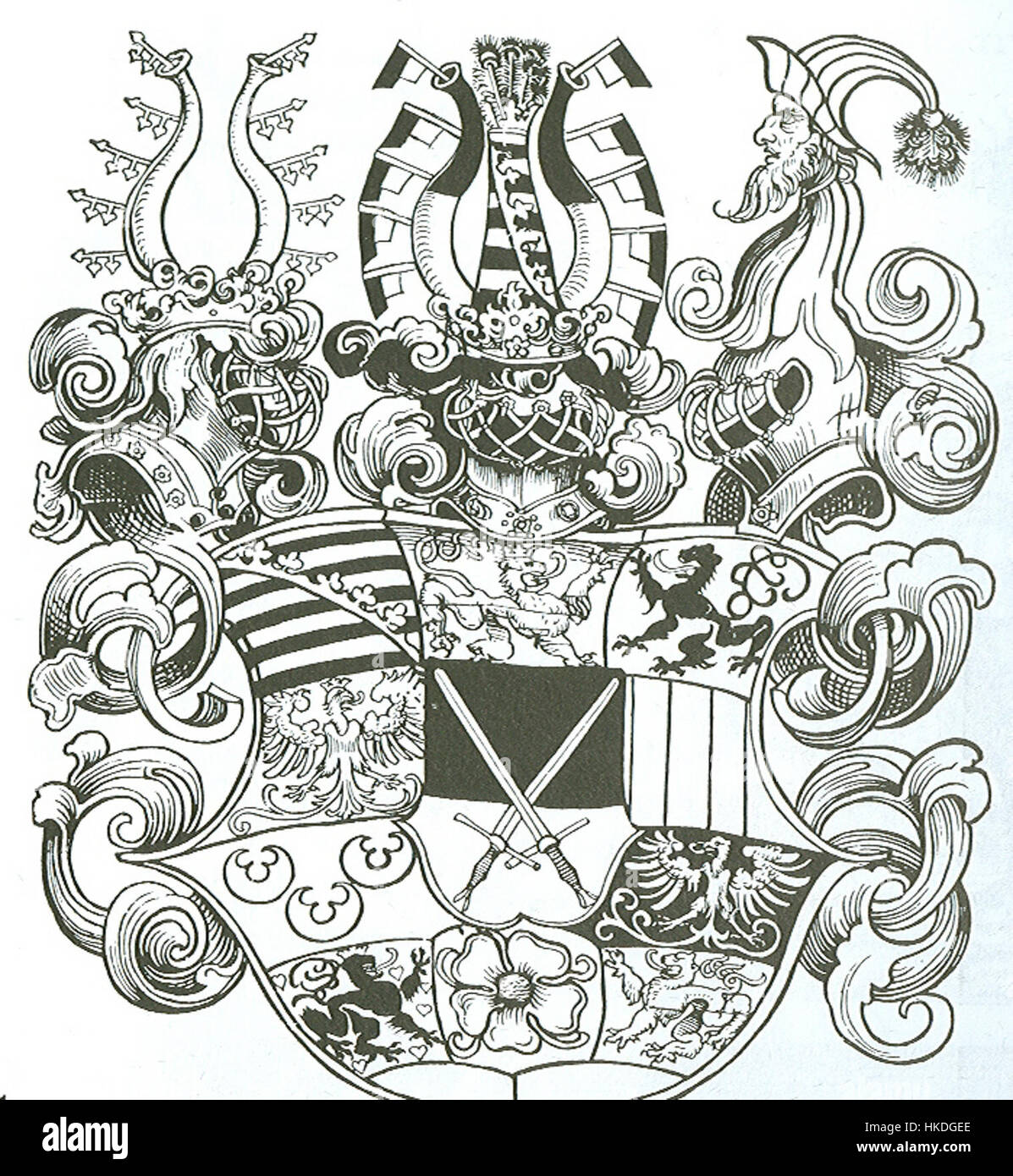 The coat of arms of the Elector of Saxony, created before 1806 ...
