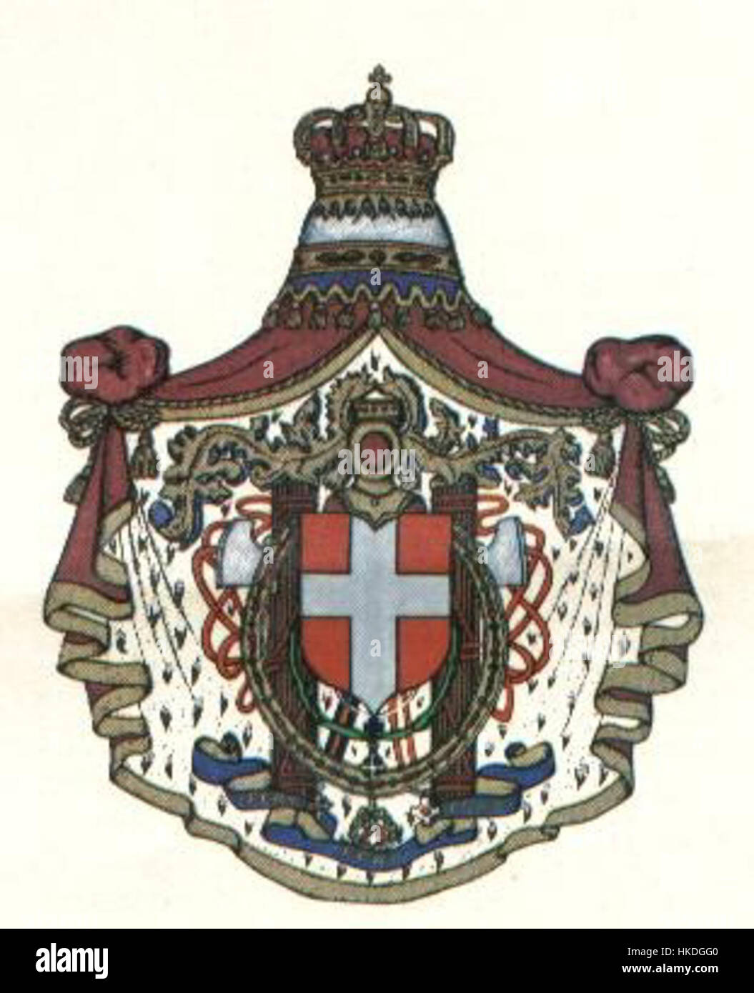 The Coat of Arms of the Kingdom of Italy, used from 1929 to 1944 ...
