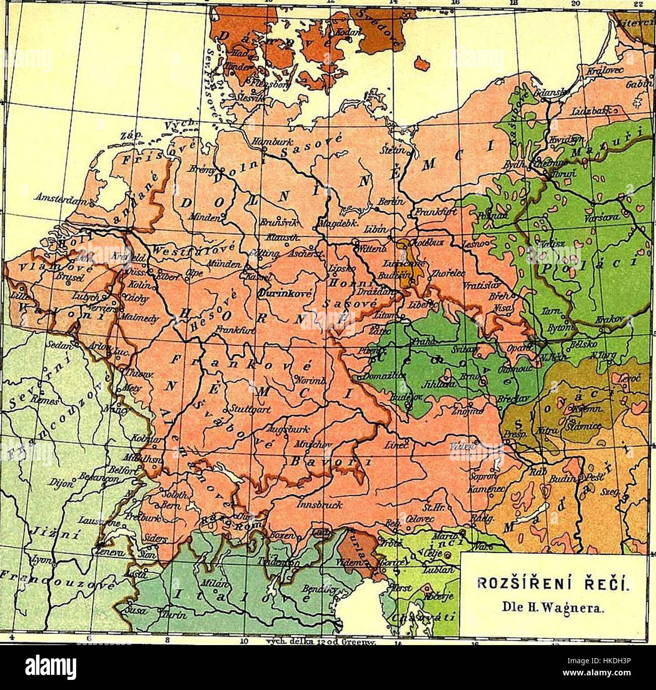 This map, titled â€˜Languages in Central Europe 1910â€™, illustrates ...