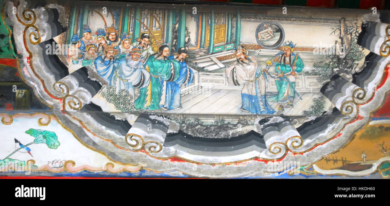 This painting illustrates a scene from the famous Chinese historical ...