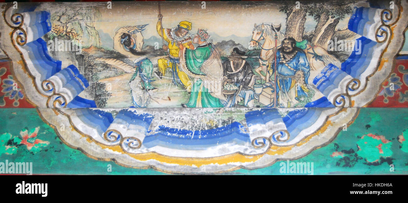 'Bai Gu Jing at Long Corridor 1' is a Chinese painting that depicts Bai Gu Jing, a character ...