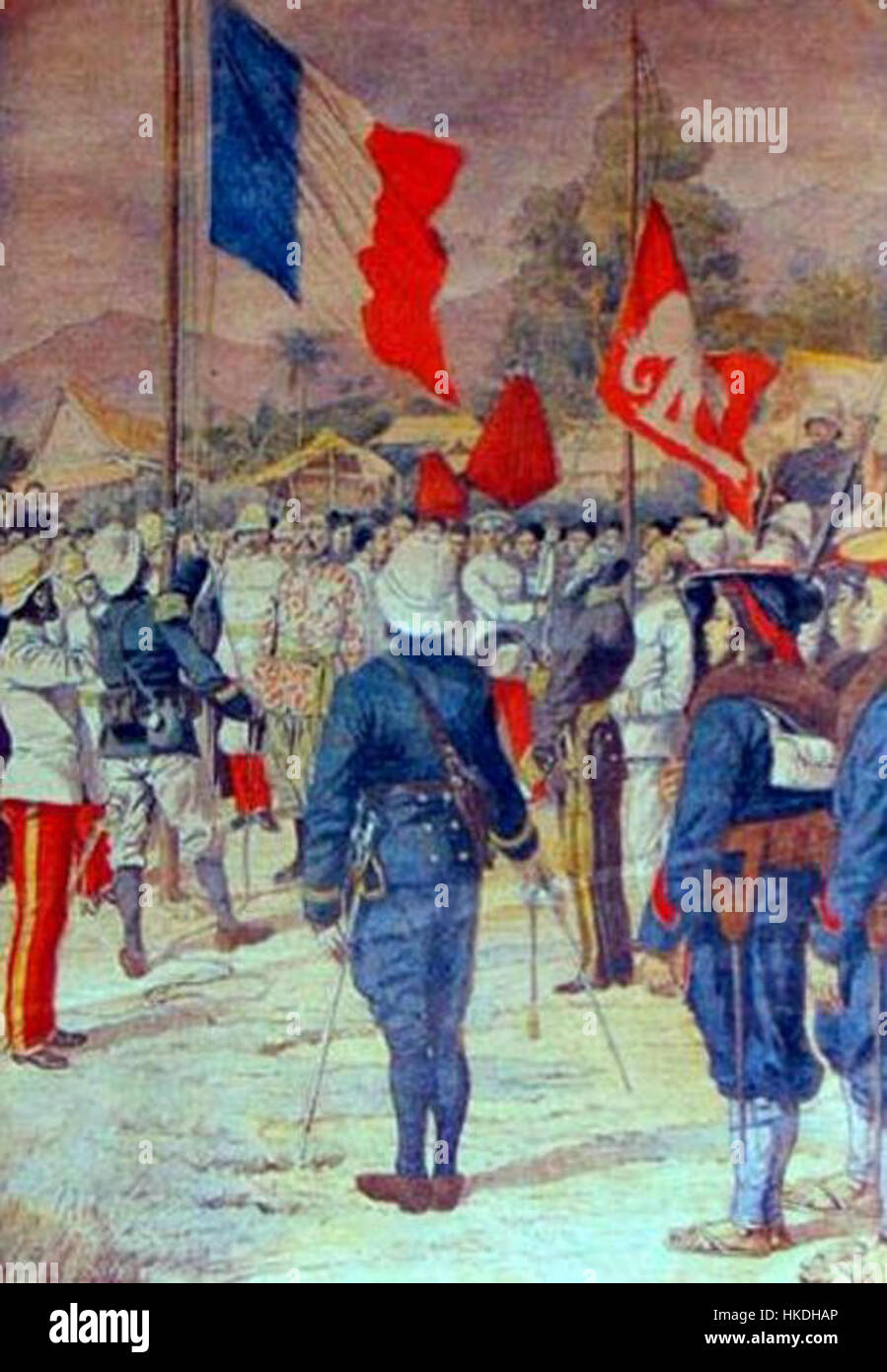 The 'Occupation of Trat 1904' is a historical painting that portrays ...