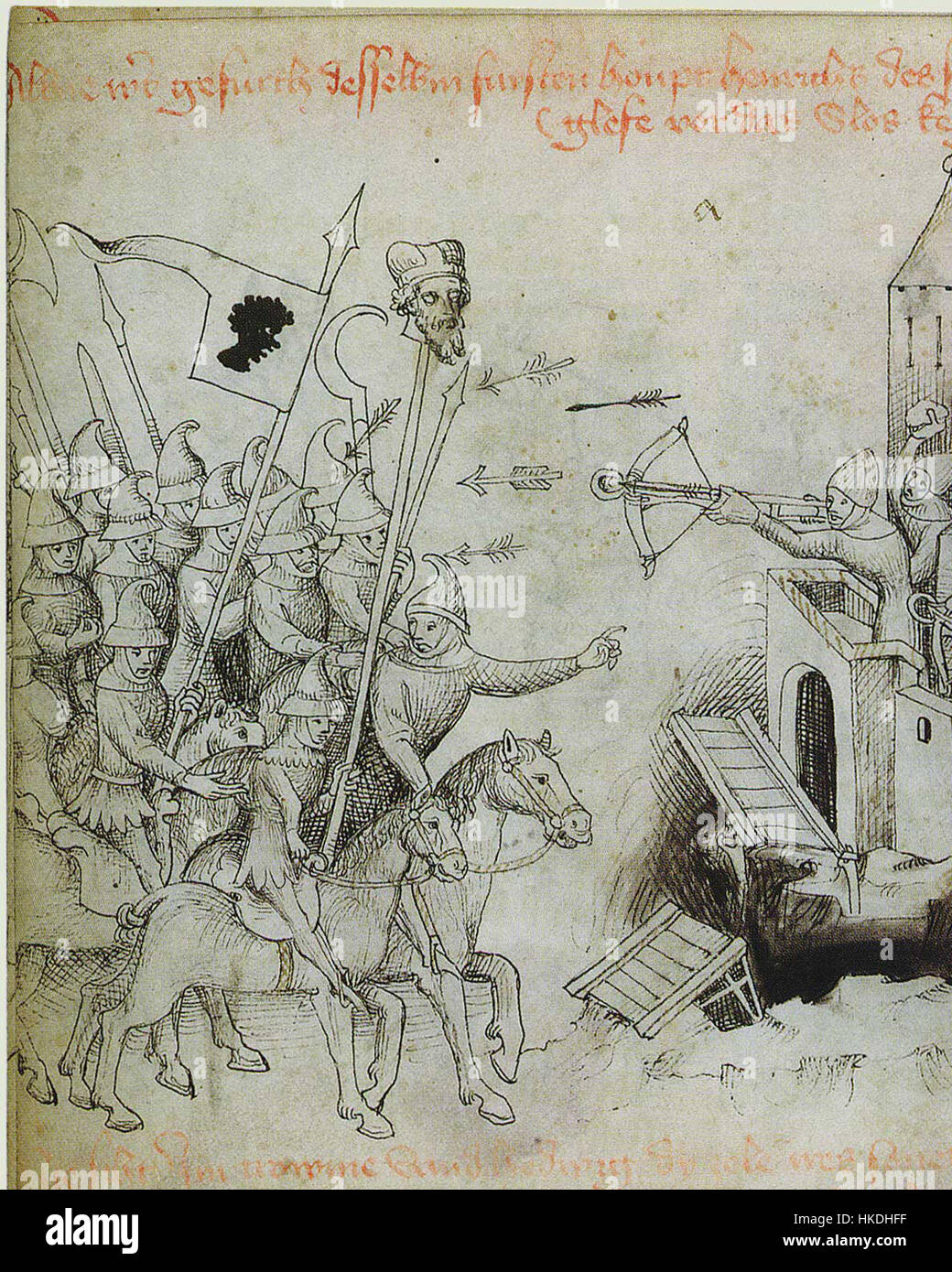 'Bitva U Lehnice' is an artwork depicting the Battle of Lehnice, a ...