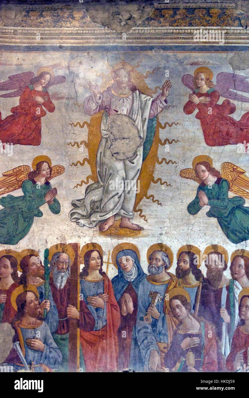 This artwork represents the Ascension of Christ depicted in the Church ...