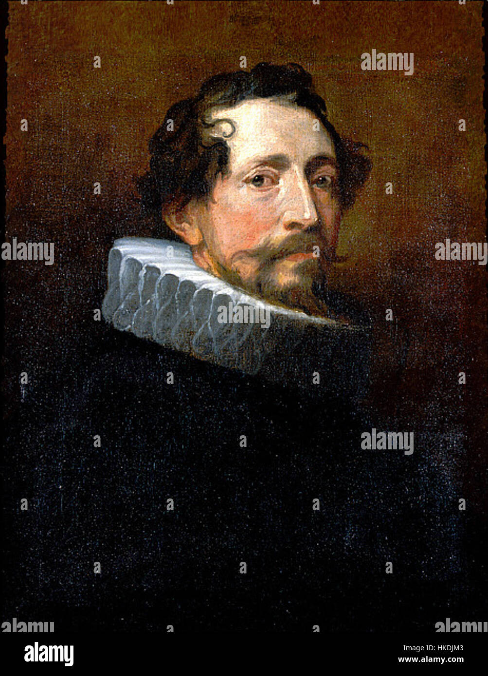This portrait, inspired by the works of Sir Anthony Van Dyck, depicts ...