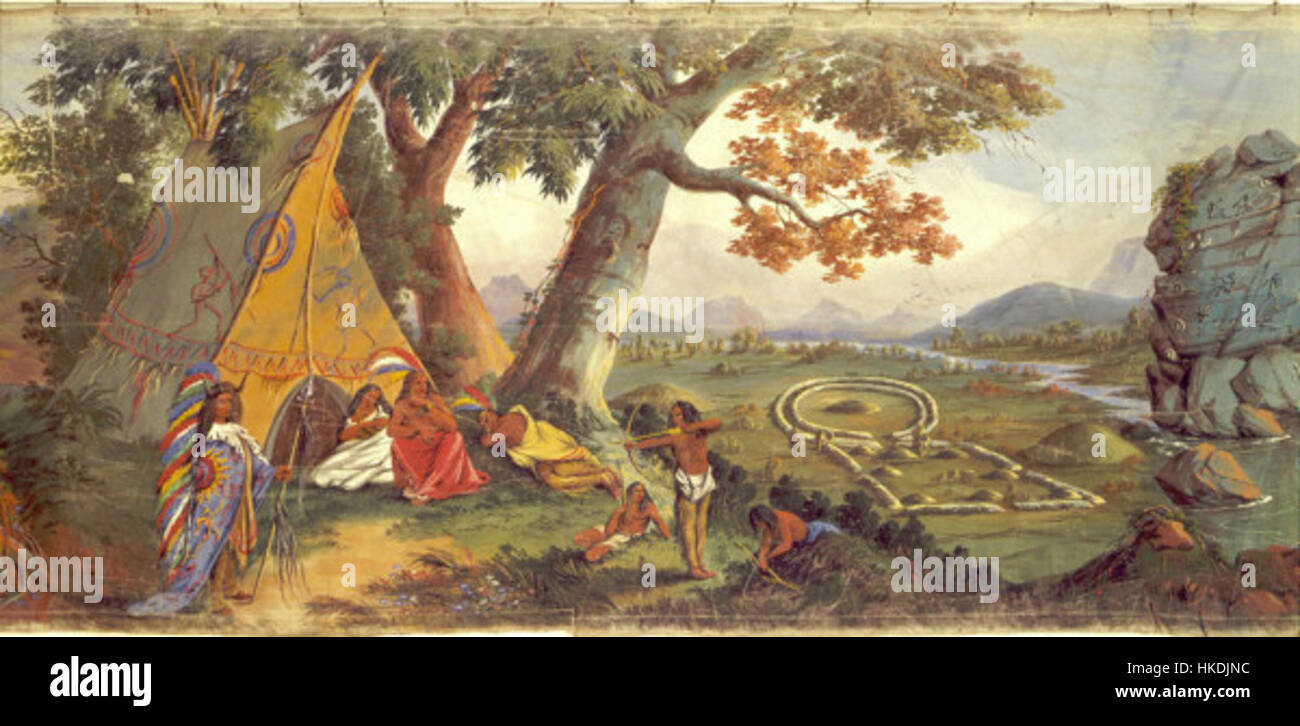 This painting offers a panoramic view of the Mississippi Valley ...