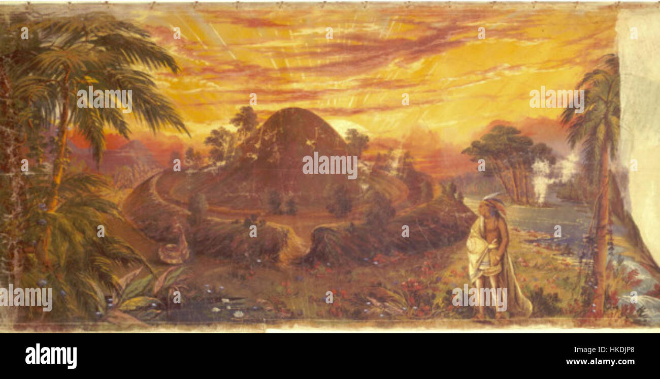 This panoramic artwork showcases the monumental grandeur of the ...