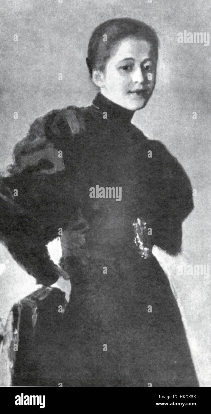 L.A. Mamontova Muravyova by V. Serov 1894 Stock Photo - Alamy