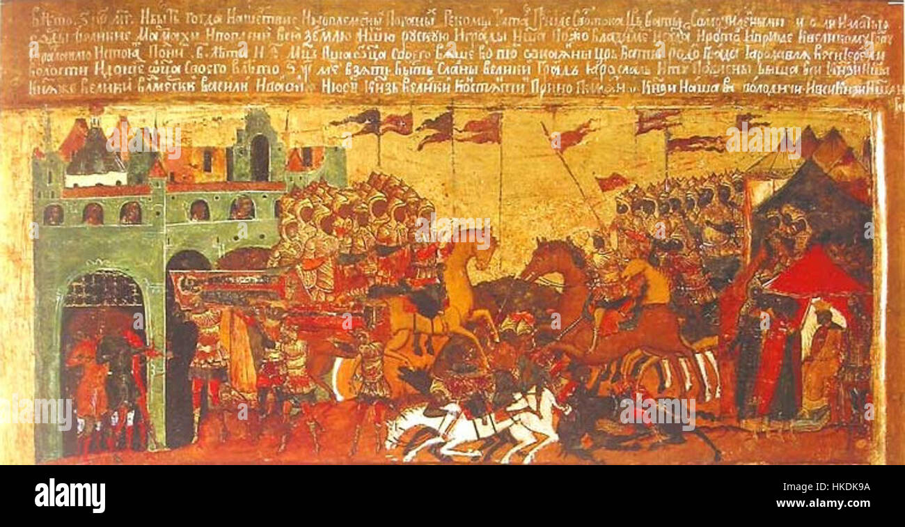 A detailed painting of Princes Vasily and Constantin of Yaroslavl from ...