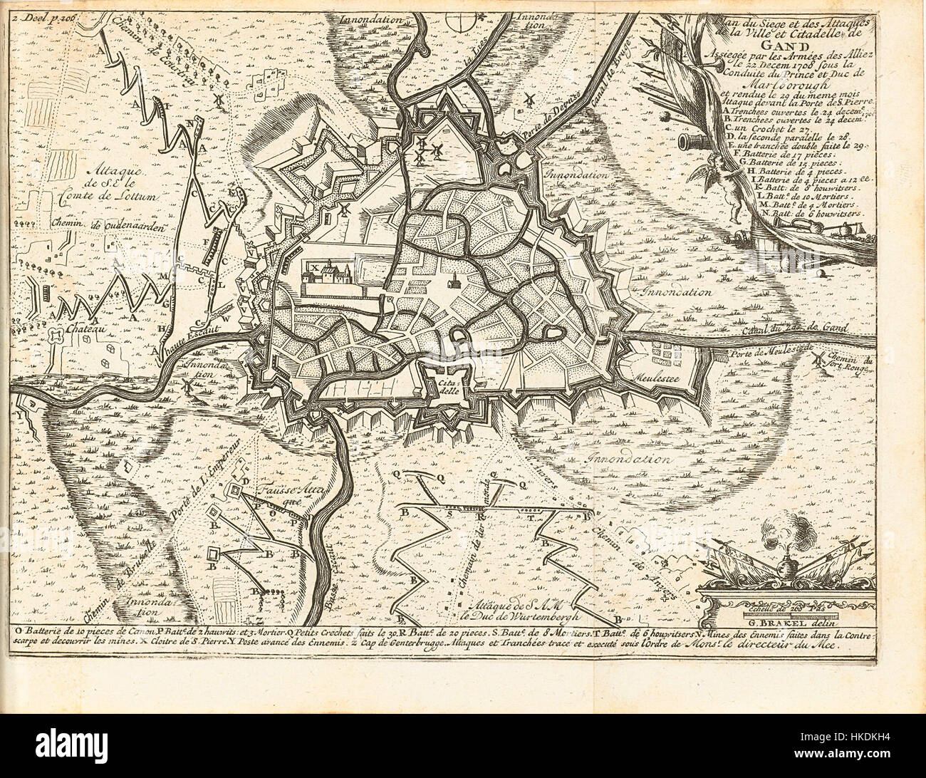 This historical map of Ghent, created by Gillius Brakel, Matthijs Pool ...