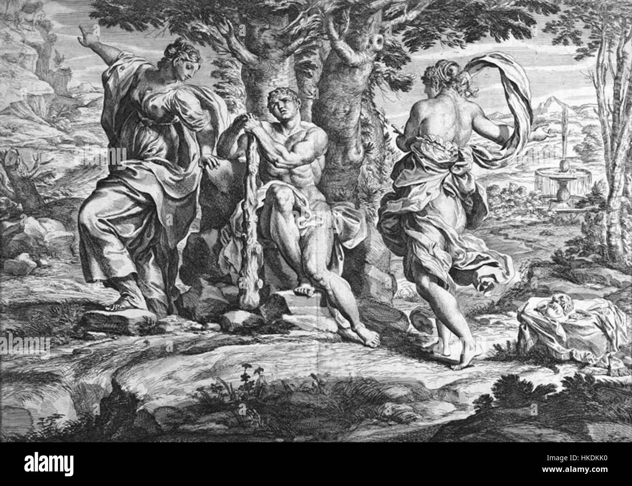 Giacomo Frey's painting 'Hercules at the Crossroads' depicts the ...