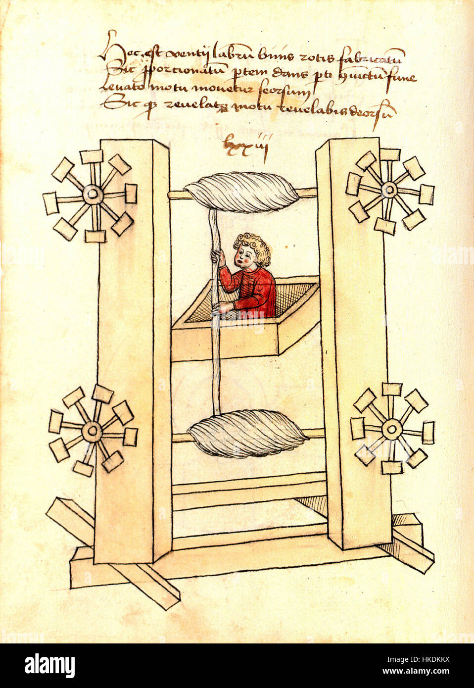 Konrad Kyeser’s *Bellifortis* is a medieval manuscript featuring ...