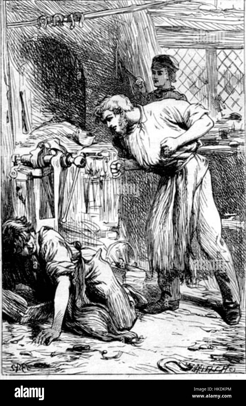 Marcus Stone's 'Old Orlick Among the Cinders' illustrates a poignant ...