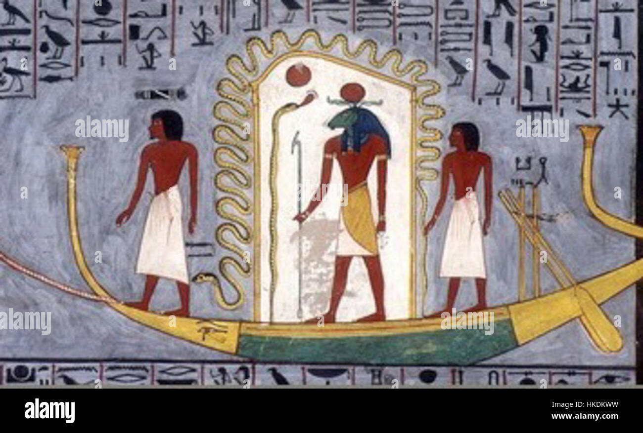 This segment from the ancient Egyptian 'Book of Gates' depicts the ...