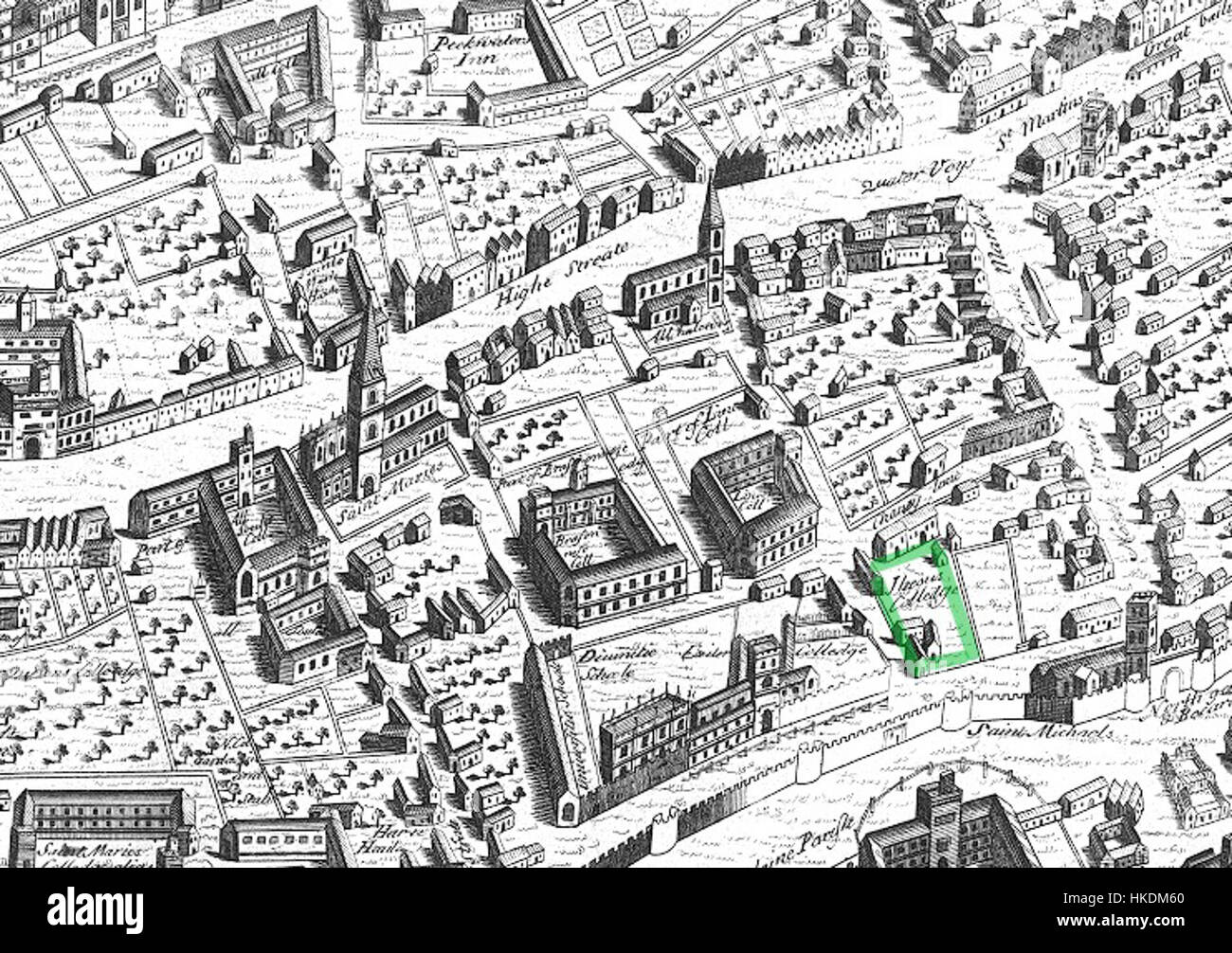 Ralph Agas's 1578 map of Oxford provides a detailed look at the city ...