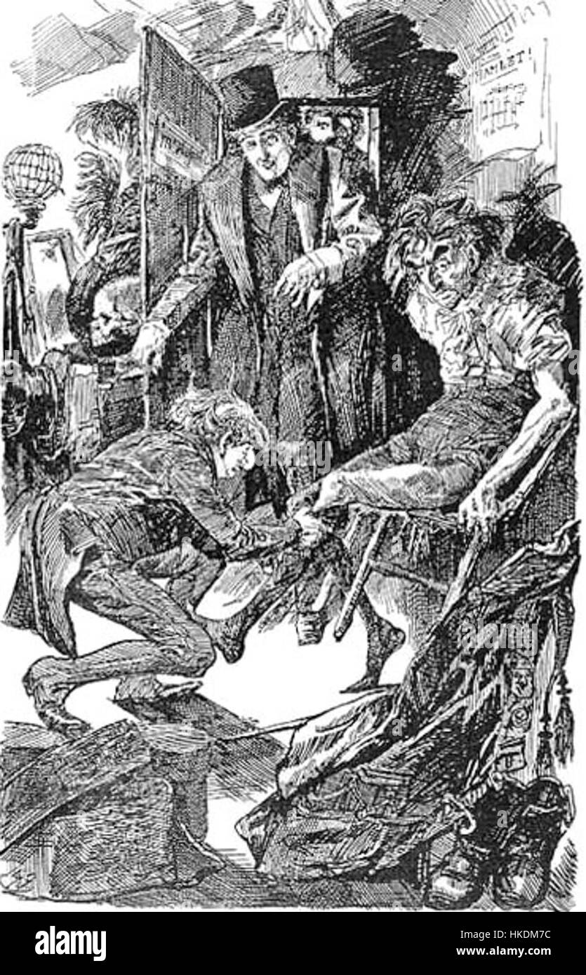 Pip Enters Mr Wopsles Dressing Room By Harry Furniss 1910 Stock