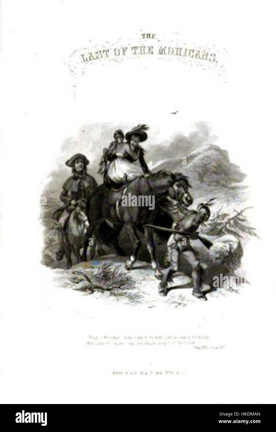 â€˜The Last of the Mohicansâ€™ (1859) illustrates a dramatic scene from ...