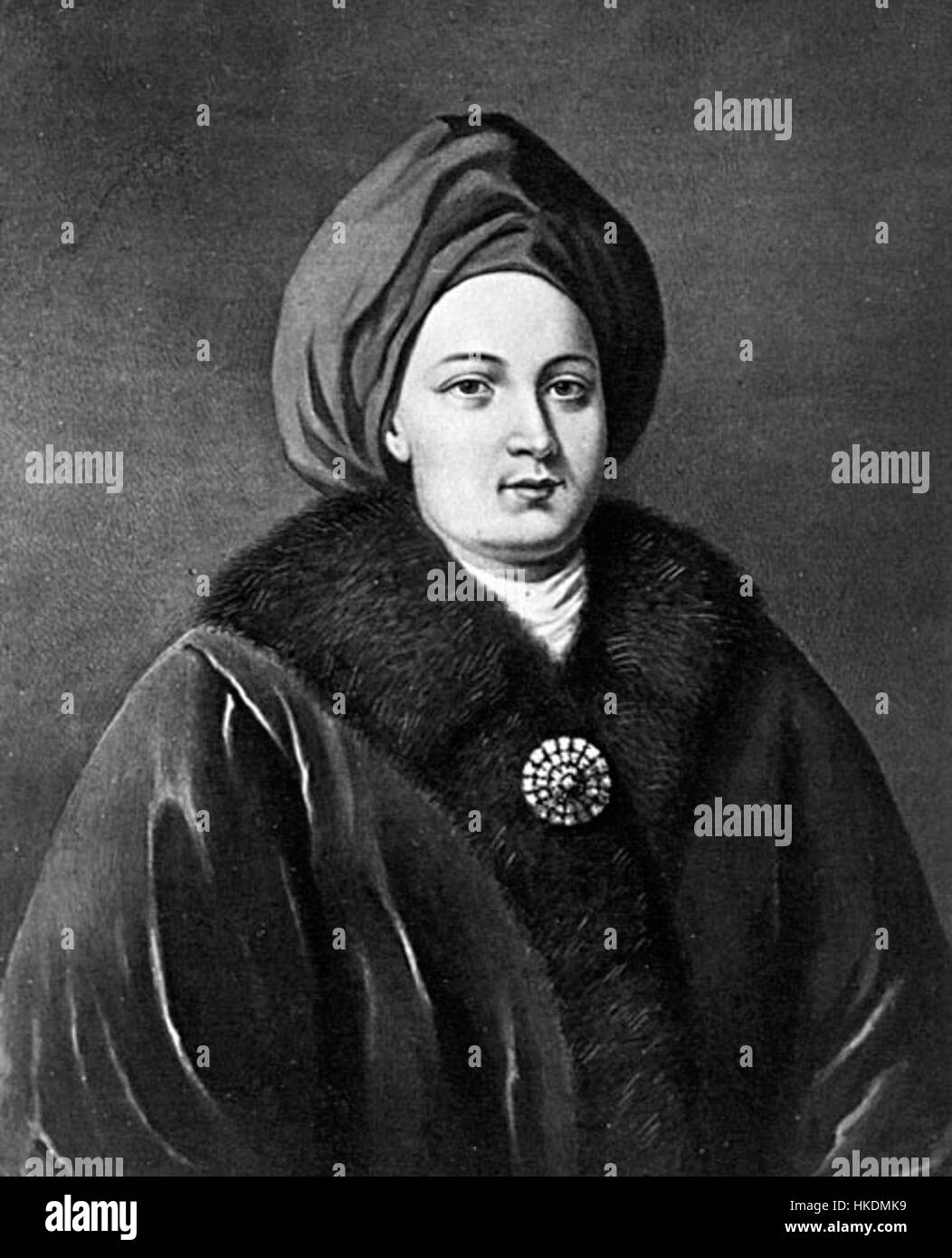 This portrait of Tsarevna Marfa Alexeevna, a Russian princess, captures ...