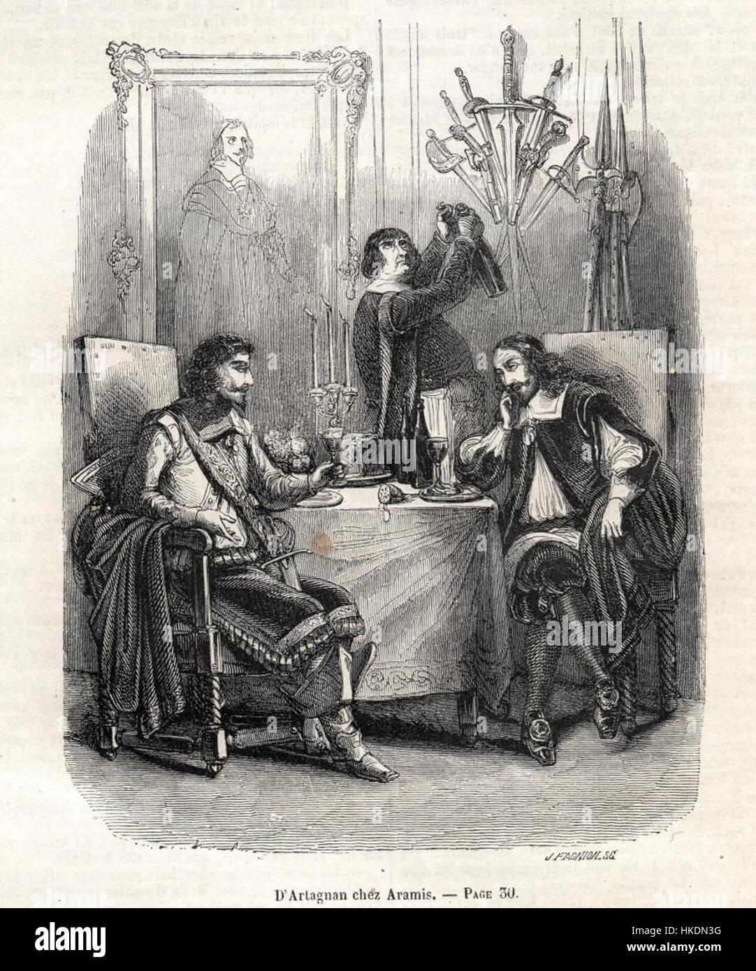 This artwork represents D'Artagnan and Aramis, characters from ...