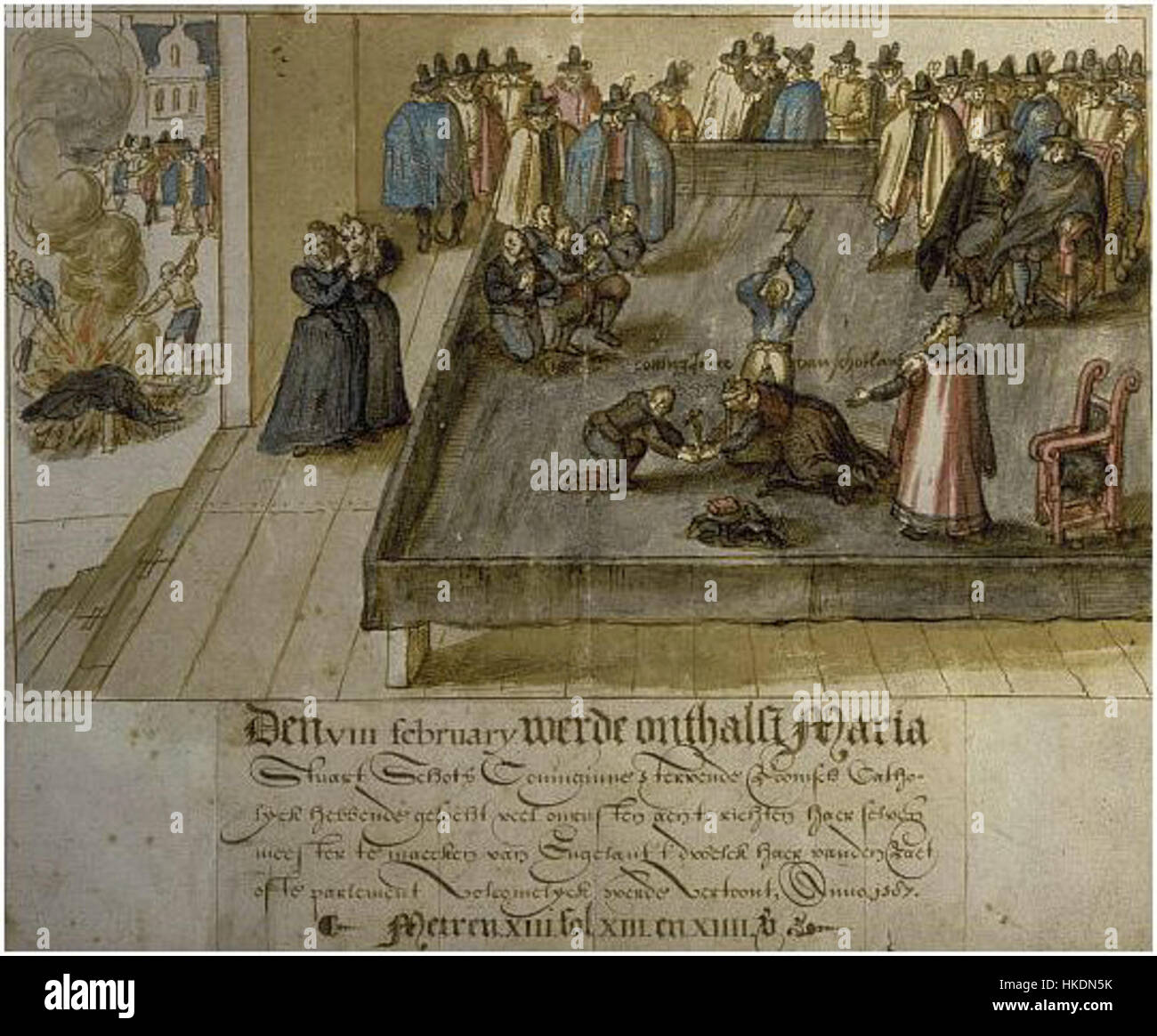 The painting Maria Stuart Execution portrays the dramatic and ...