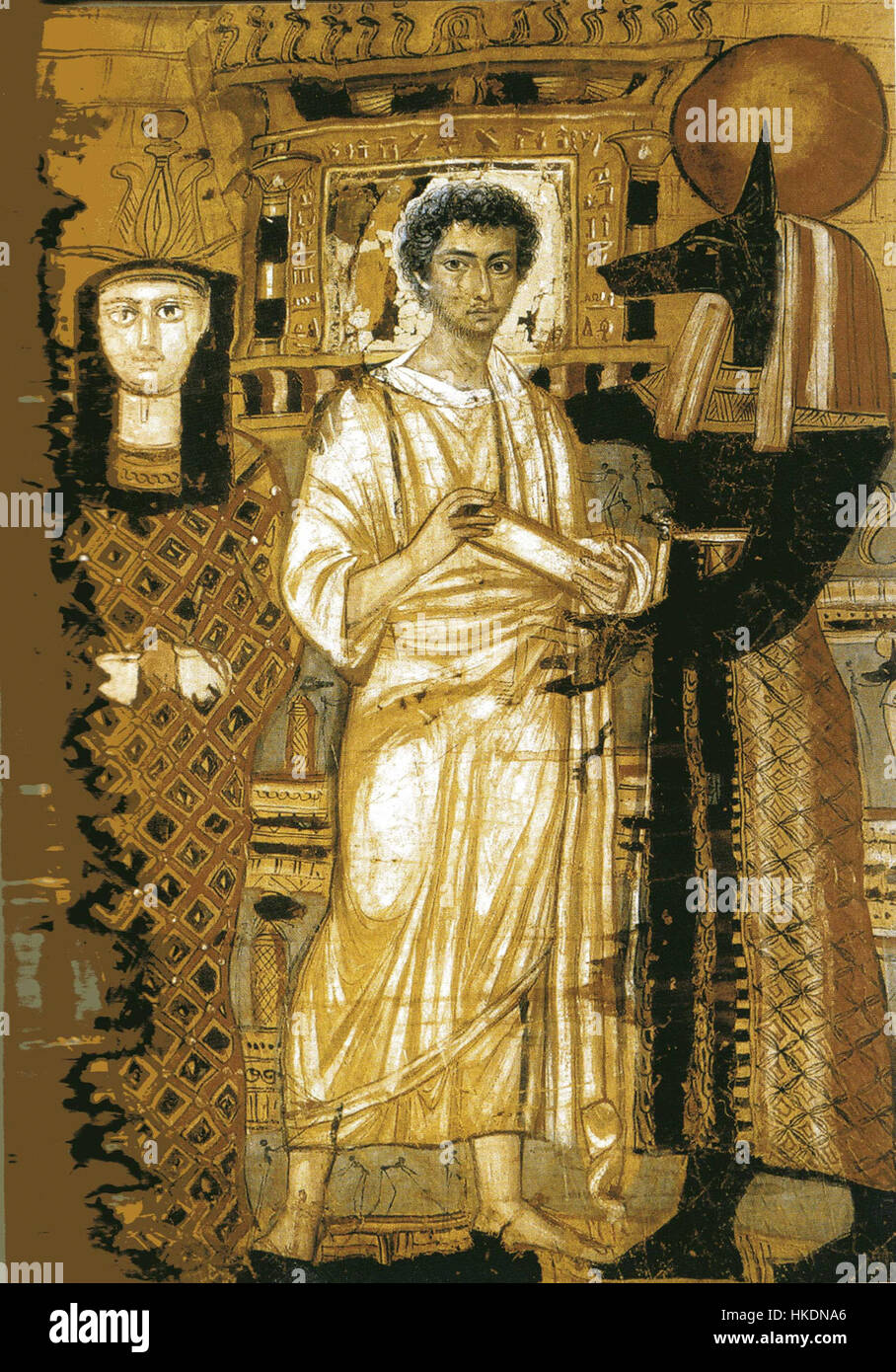 This Fayum mummy shroud, displayed at the Pushkin Museum, is an example ...