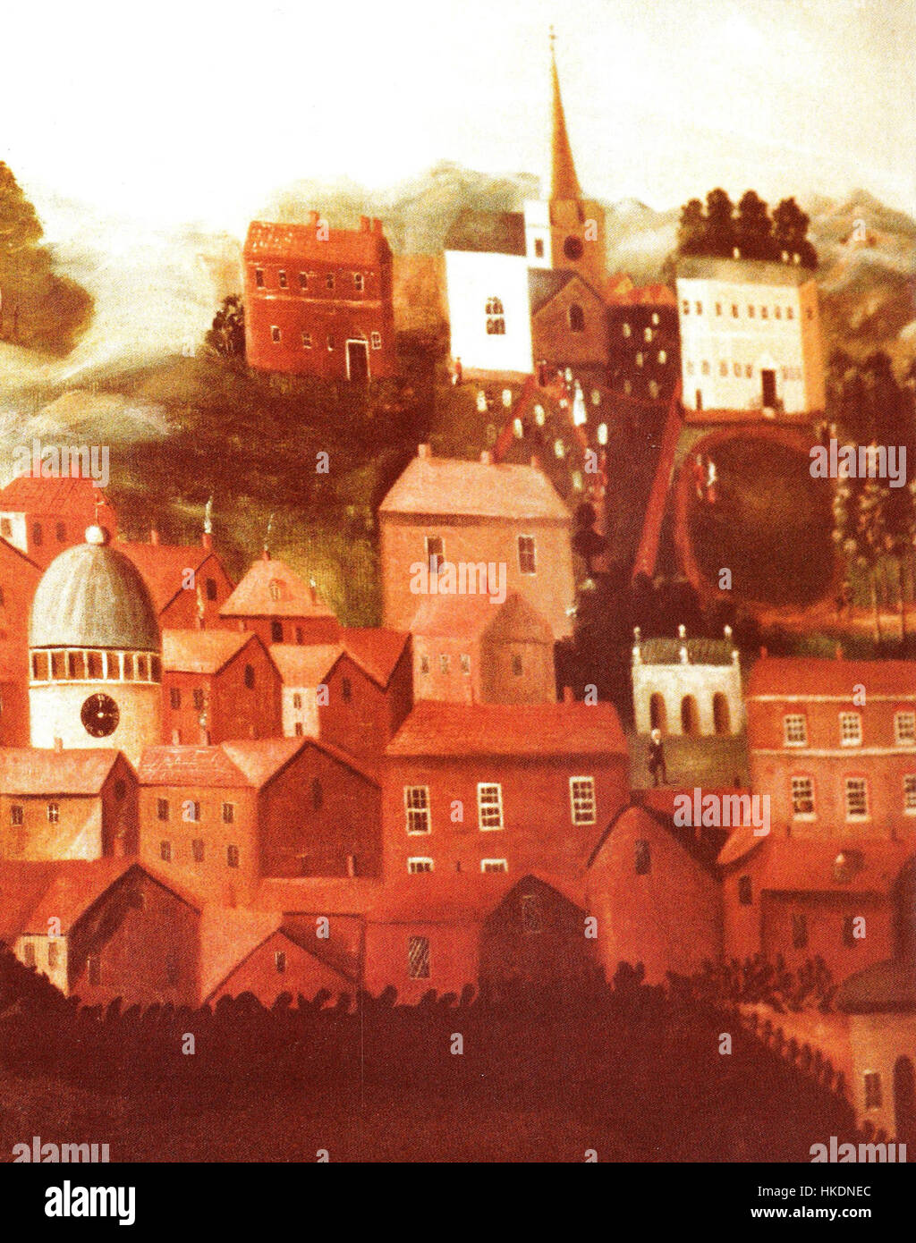 This detail of Chesham in 1750 depicts the town during the 18th century ...