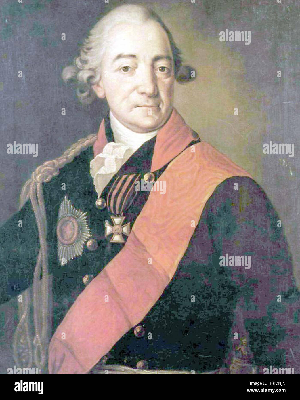 This portrait painting features an unknown Russian general from around ...