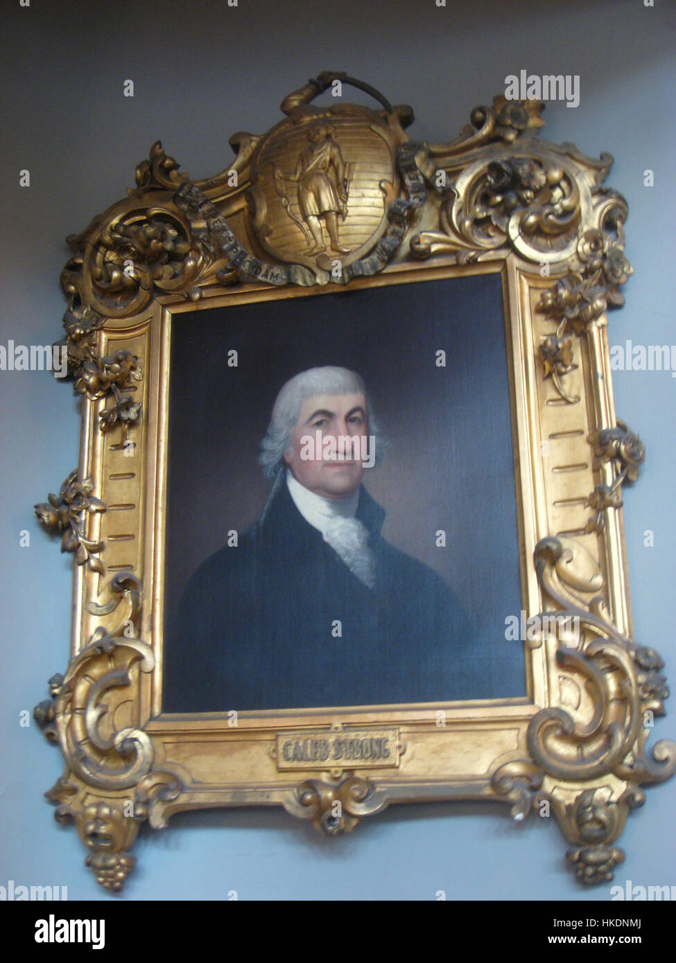 This historical painting of Caleb Strong, an American statesman ...