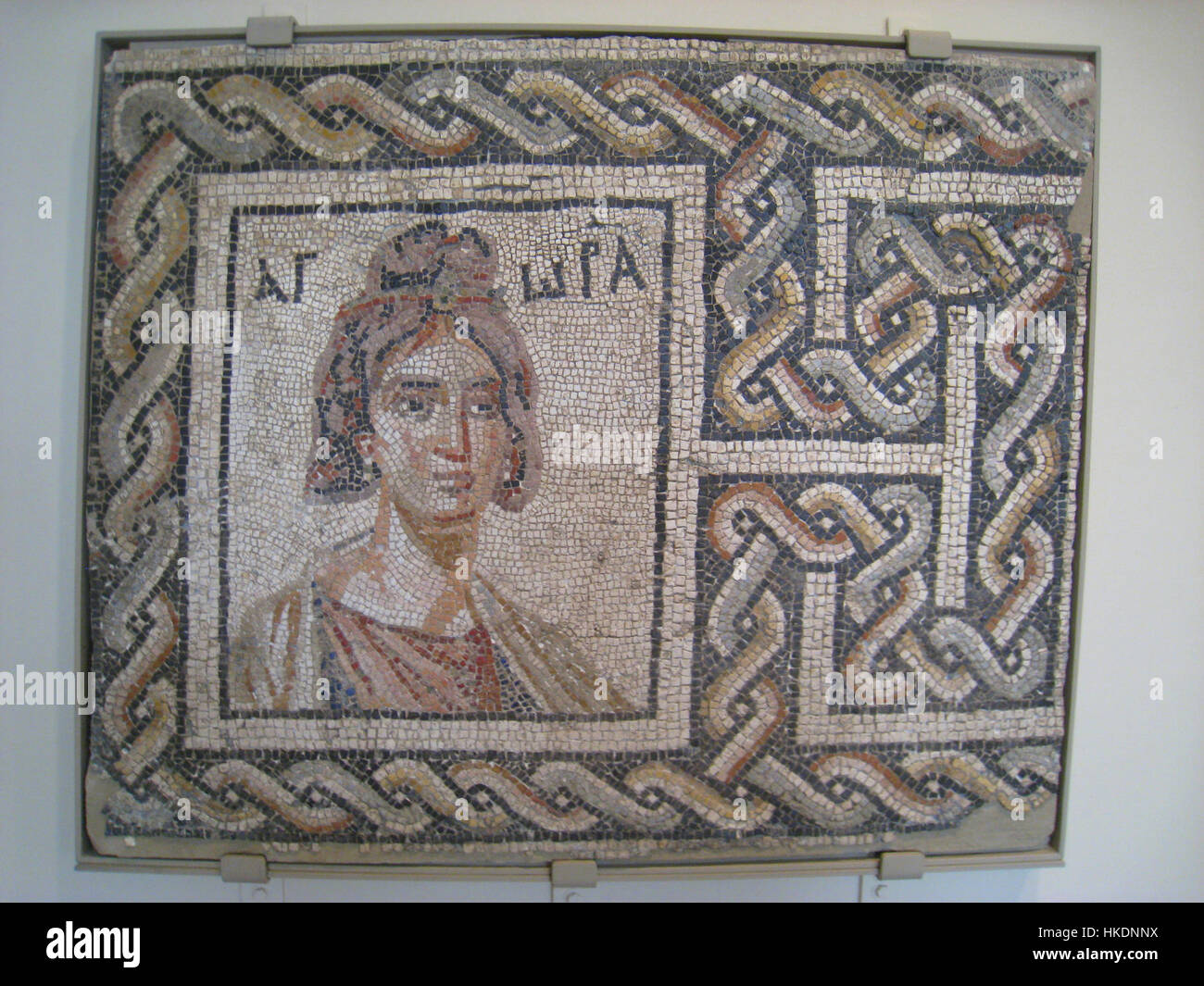 Photograph of a mosaic displayed at the Worcester Art Museum ...