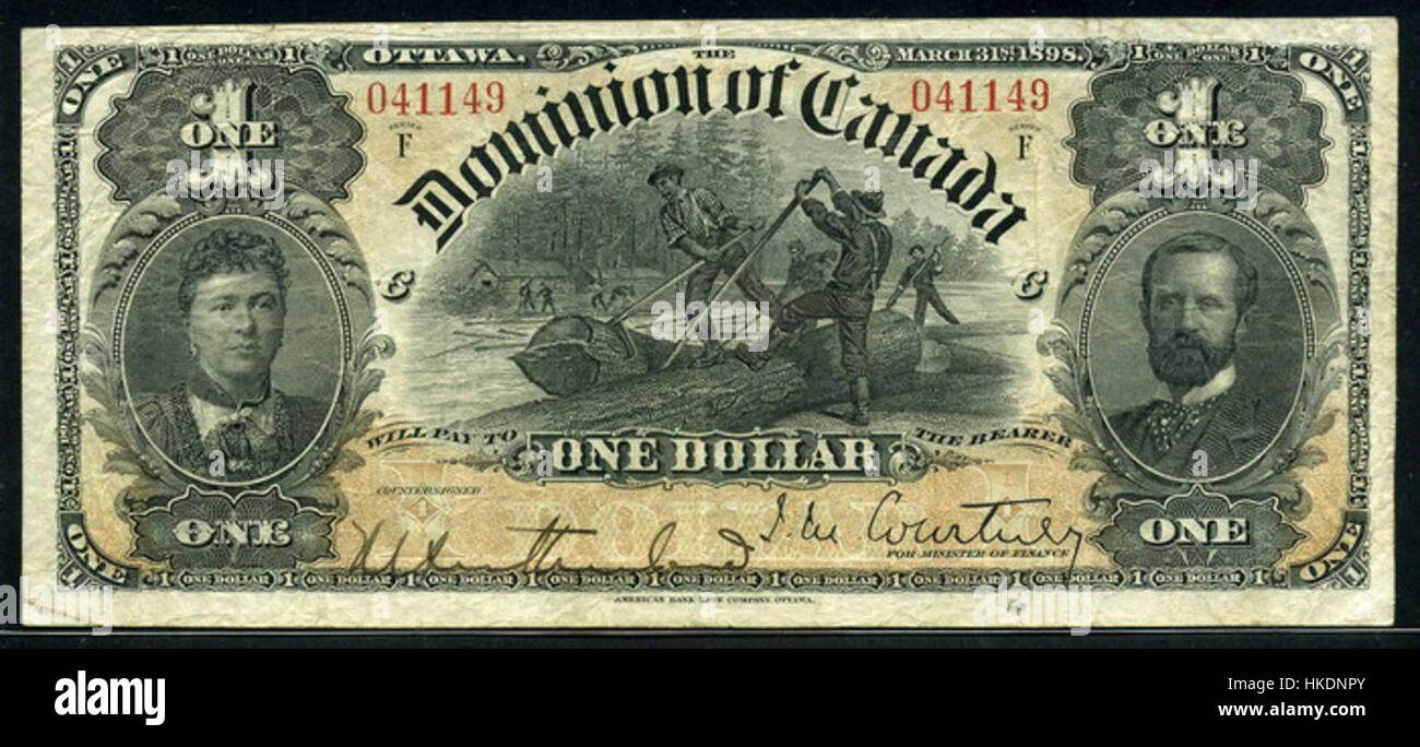 The 1898 Dominion of Canada one-dollar banknote is a historic piece of ...