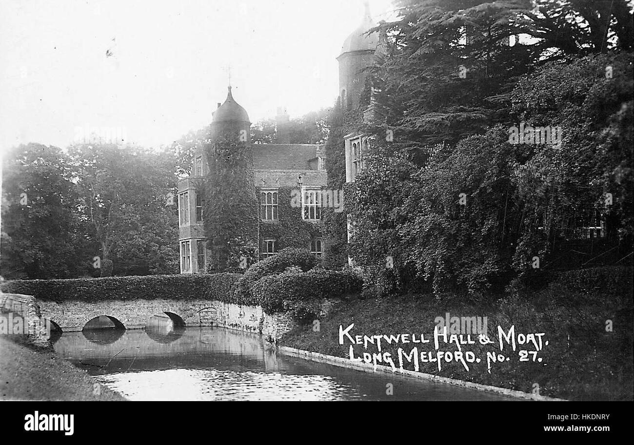 Kentwell Hall, photographed in 1910, is an example of historic English ...
