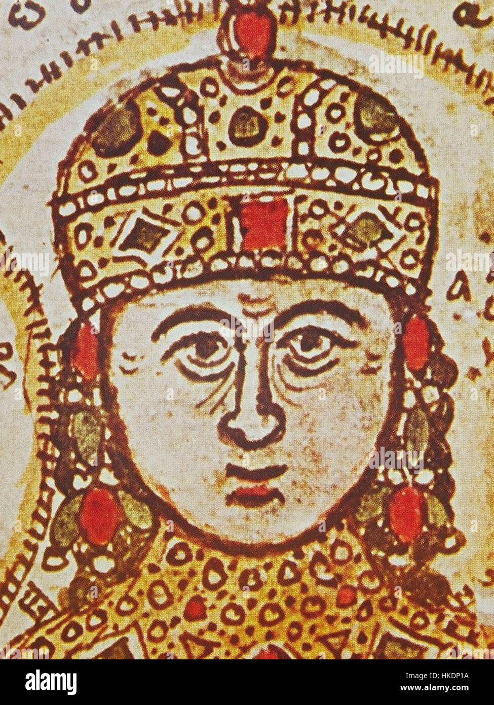 This miniature painting depicts John IV Laskaris, the Byzantine Emperor ...