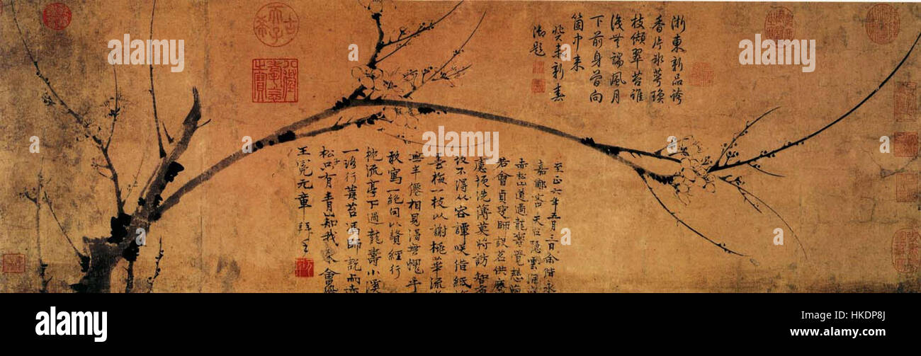 Chinese plum blossom painting hi-res stock photography and images - Alamy