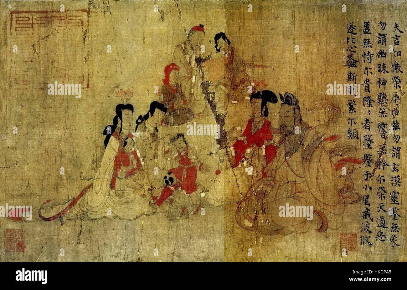 Scene 9 from the 'Admonitions Scroll' depicts a historical narrative ...