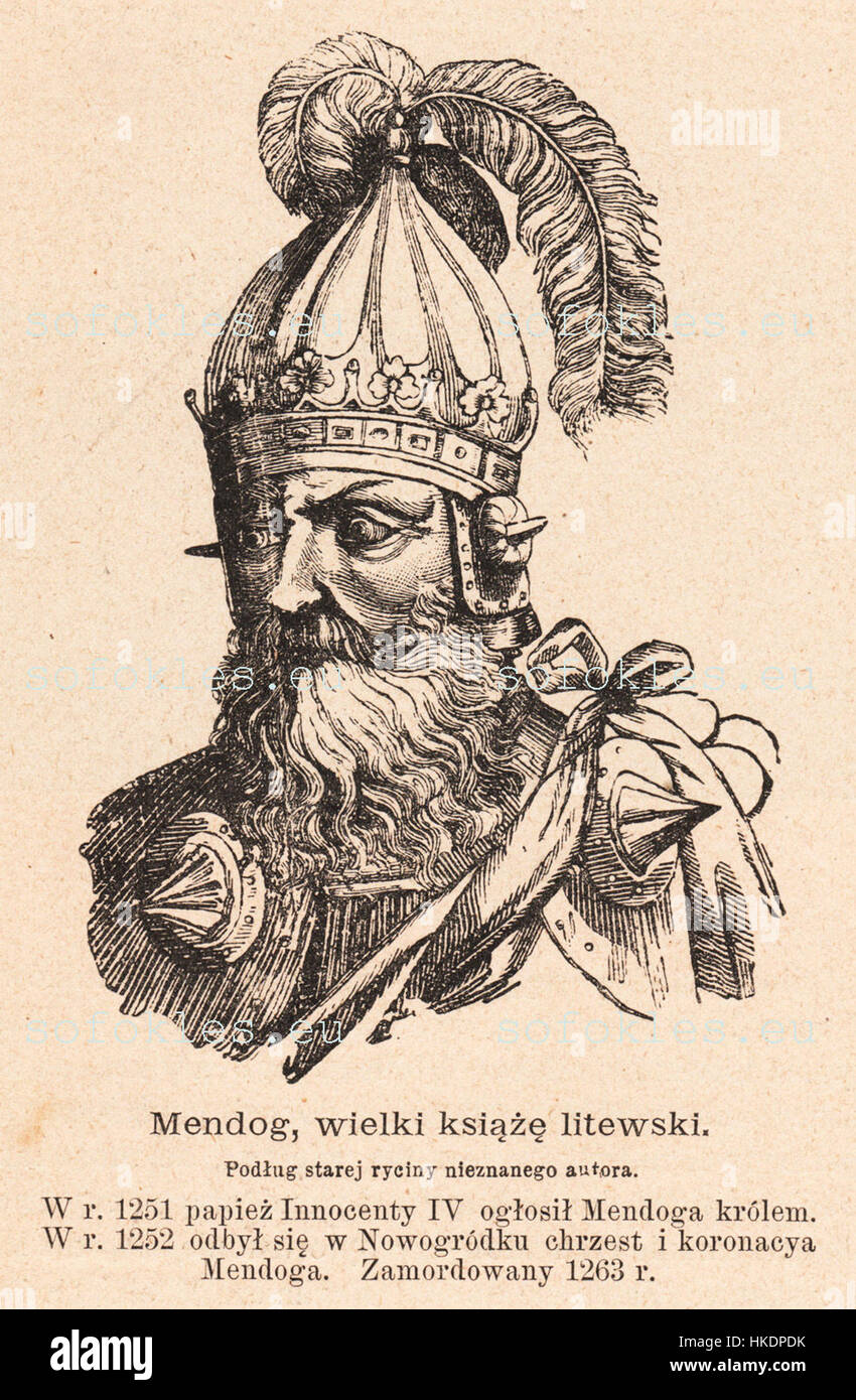 This portrait of Mendog, the Grand Duke of Lithuania, highlights his ...