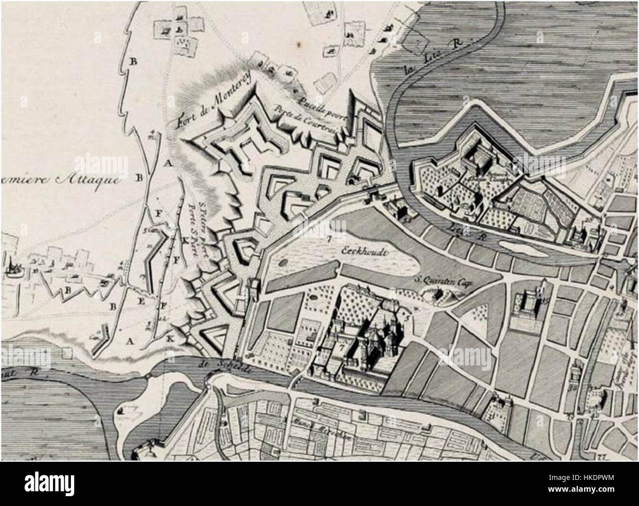 This 17th-century map of Gent, Belgium, showcases the city's layout and ...