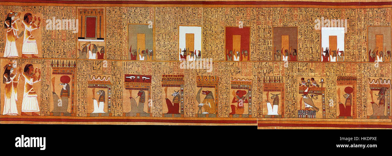 A section from the *Book of the Dead*, an ancient Egyptian funerary ...