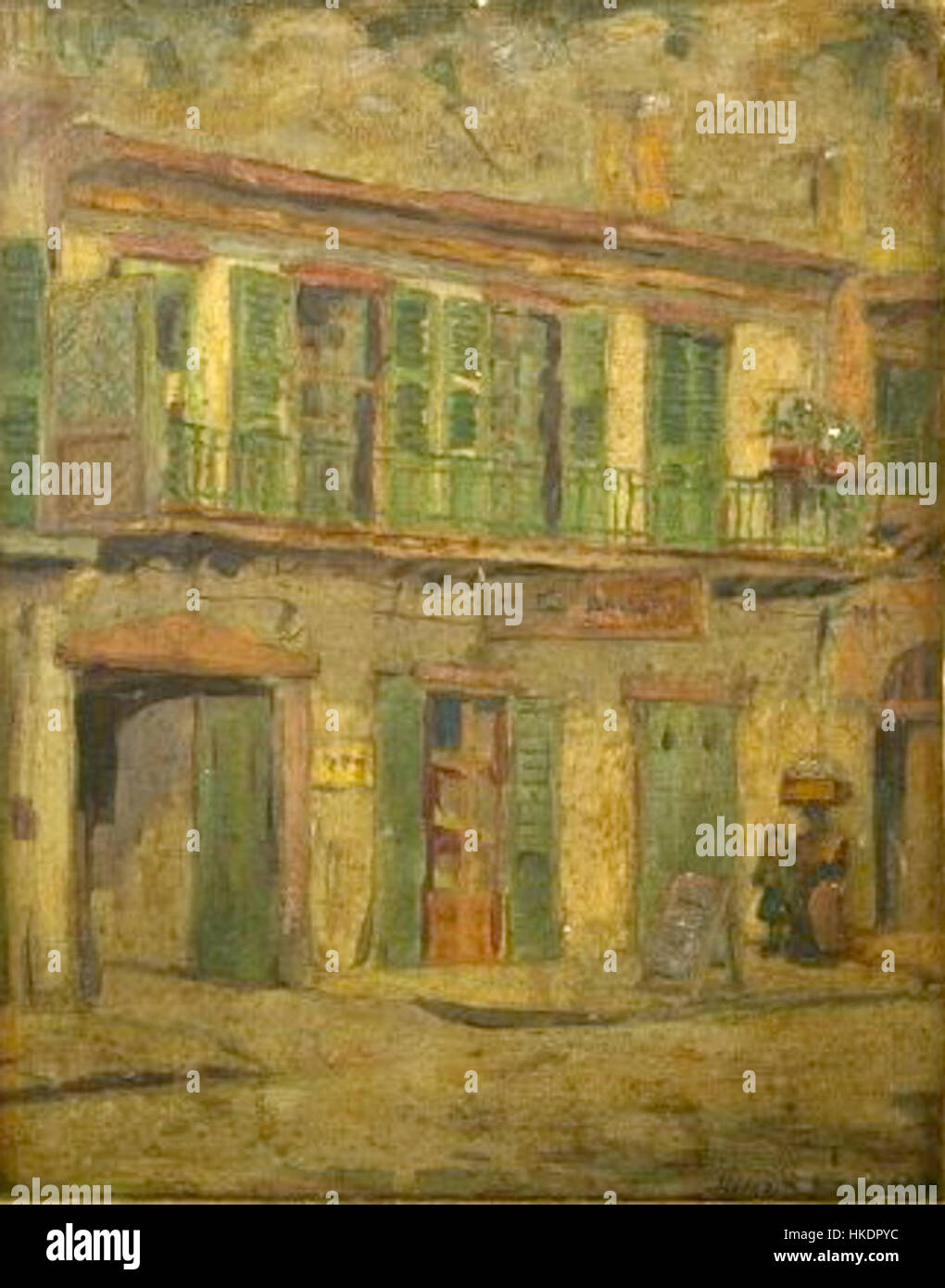 This painting by Harry A. Nolan depicts a lively scene of Toulouse ...