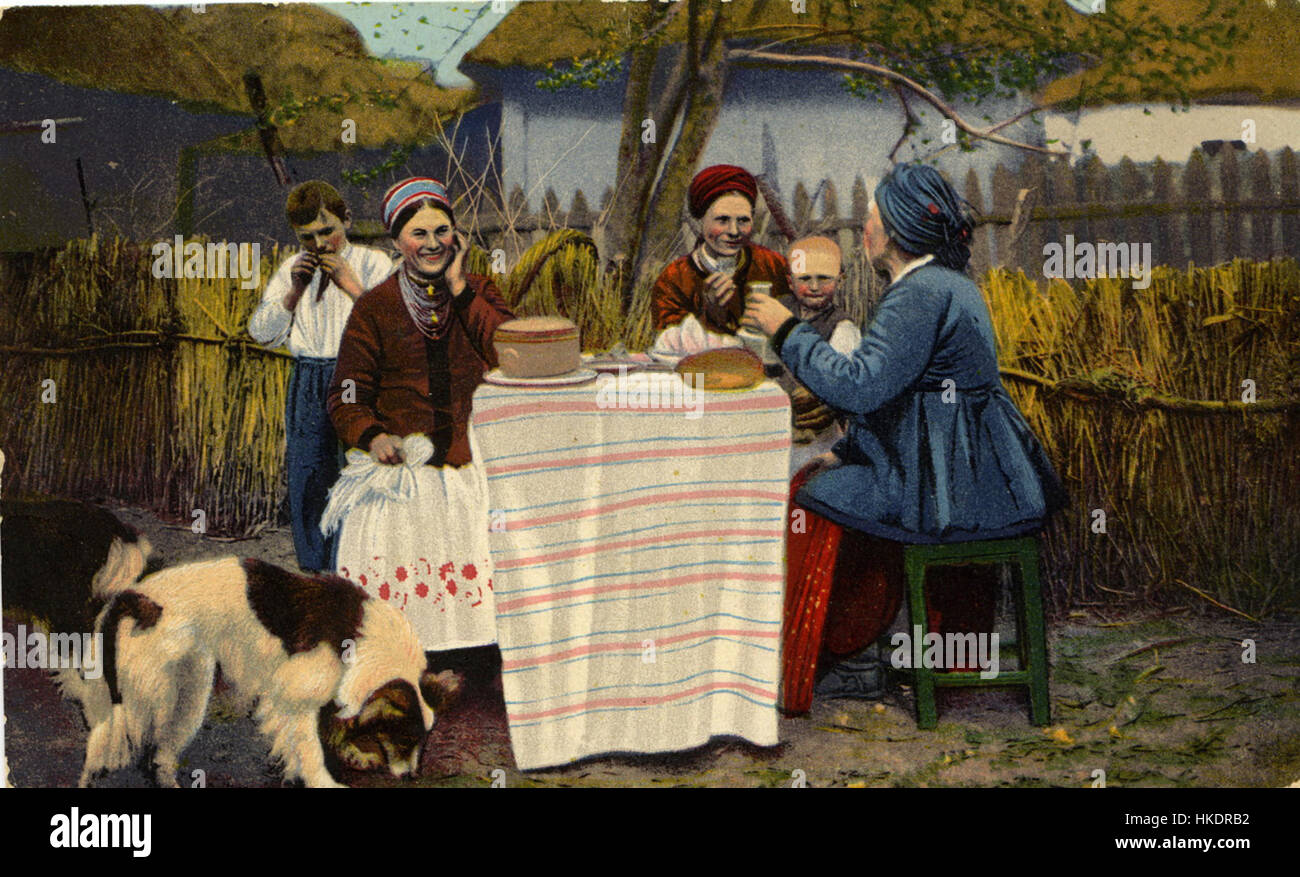 This old Russian Easter postcard depicts traditional Easter imagery ...