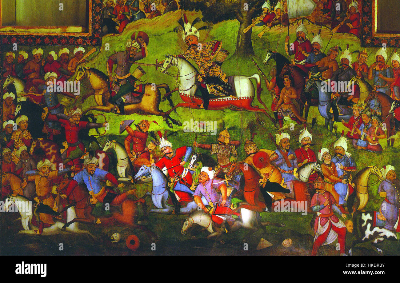 Fresco of the Chehel Sotoun, depicting the intricate art and history of ...