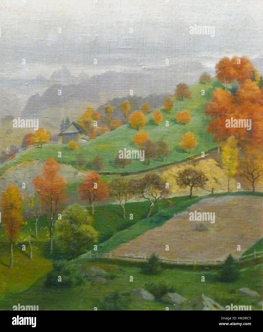 Hermann Beul’s 'Herbstlandschaft' (Autumn Landscape) is an oil painting ...