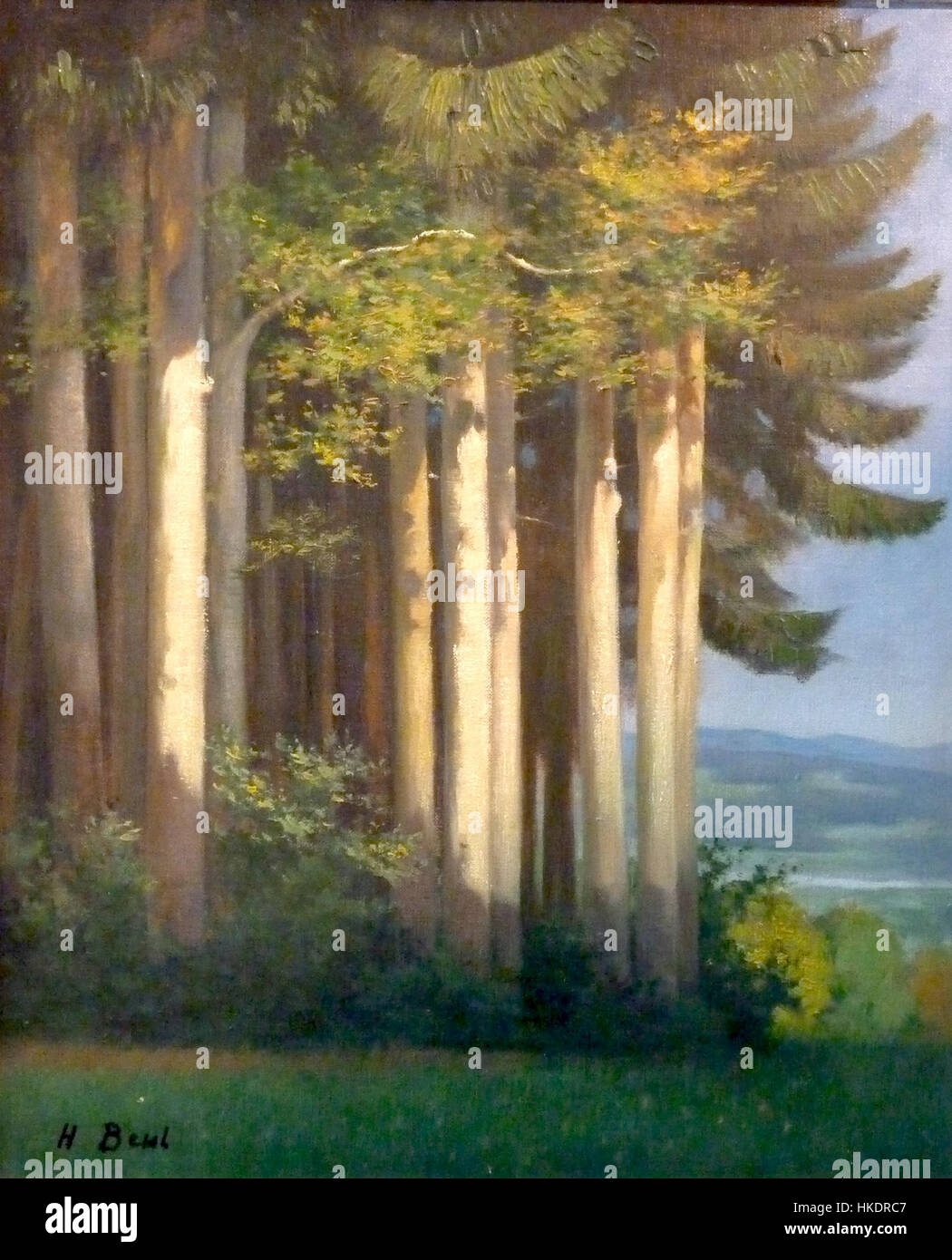'Waldrand' by Hermann Beul is an oil painting that captures the beauty ...