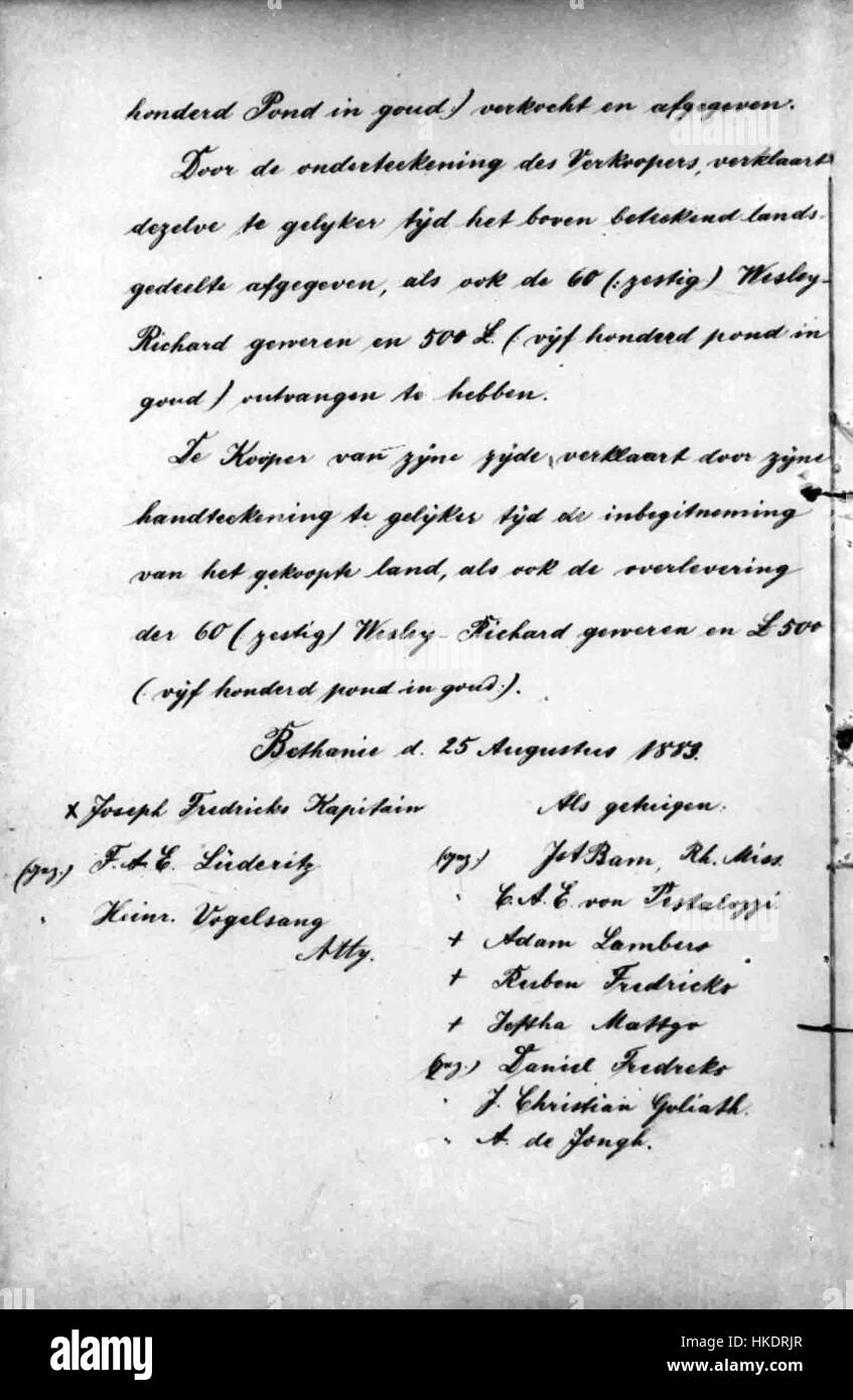 This historical document, 'Contract Frederiks Vogelsang 1883 ...
